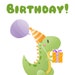 Printable Dinosaur Birthday Card, Kids Birthday Card Downloadable ...