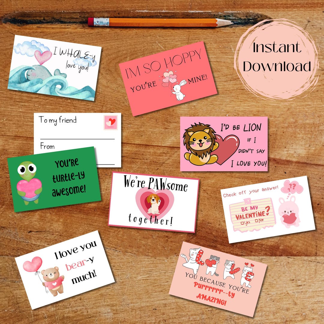 Printable Preschool Classroom Valentines, Valentines Cards for Kids ...