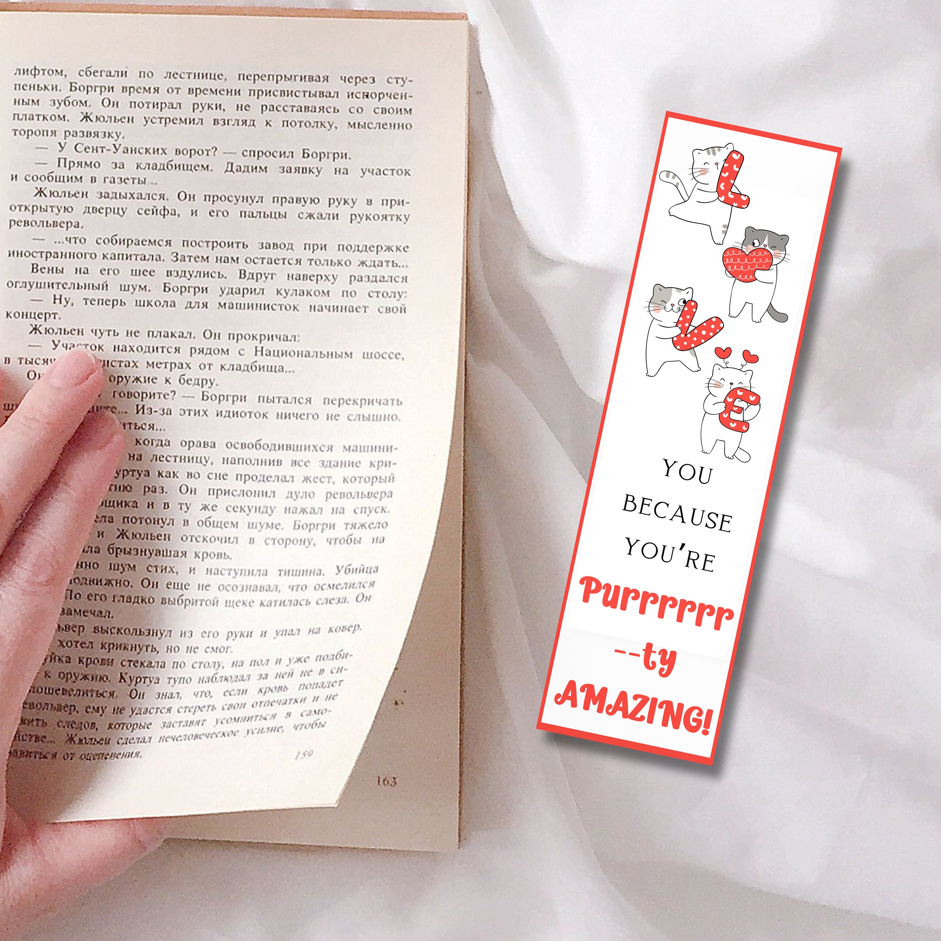 Printable Set of Valentine Bookmarks, Valentine Classroom Favors ...