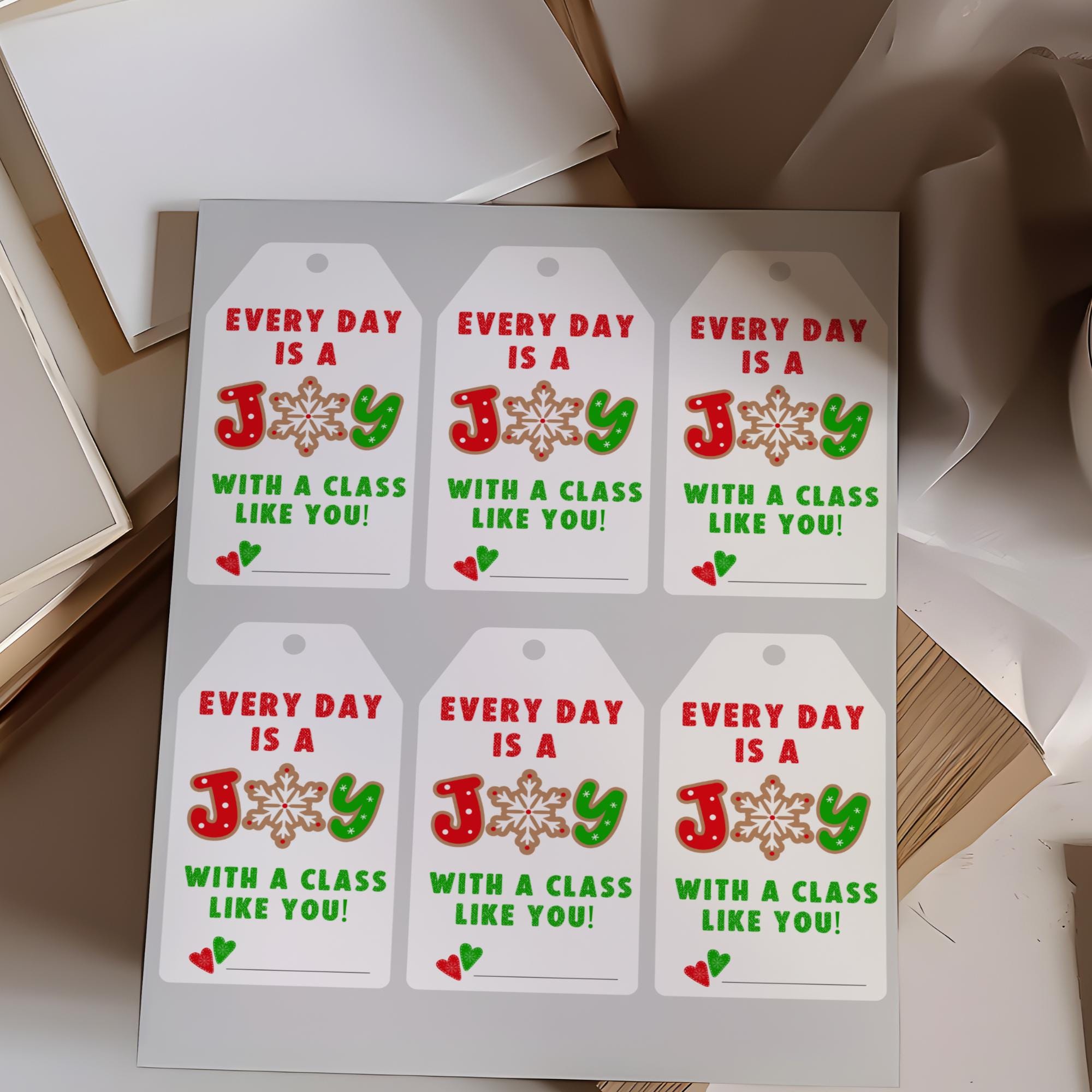 Christmas Gift Tag for Students, Printable Christmas Tag From Teacher ...