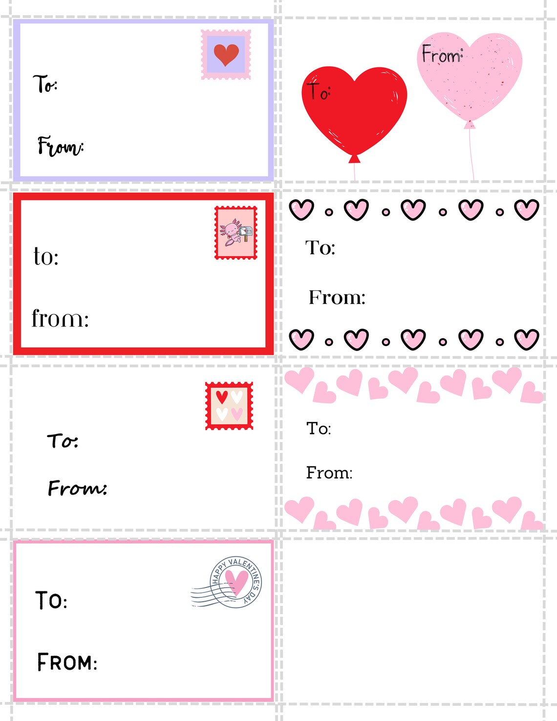 Printable Classroom Valentines, Valentines Cards for Kids Classroom ...