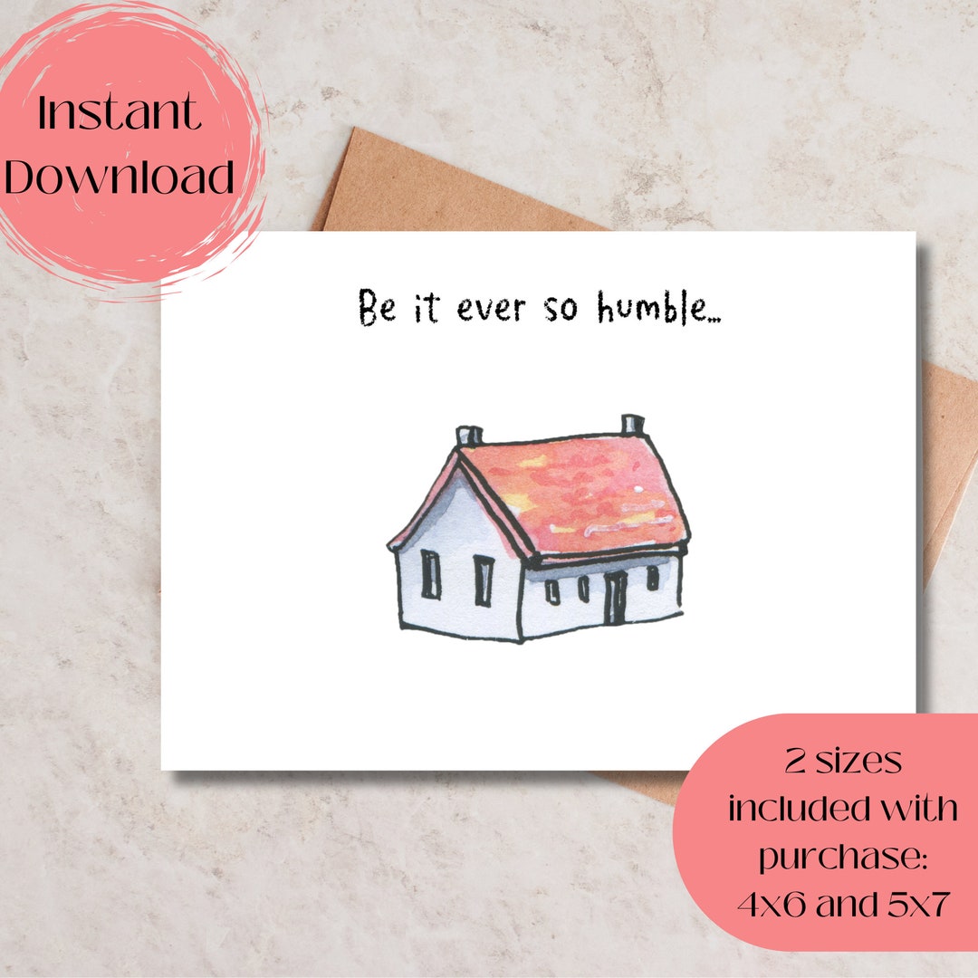 Printable Housewarming Card, Card for New Home, Gift for New Home Owner ...