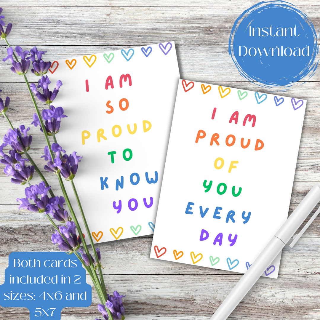 Printable Pride Greeting Card, Pride Support and Encouragement, Gift ...