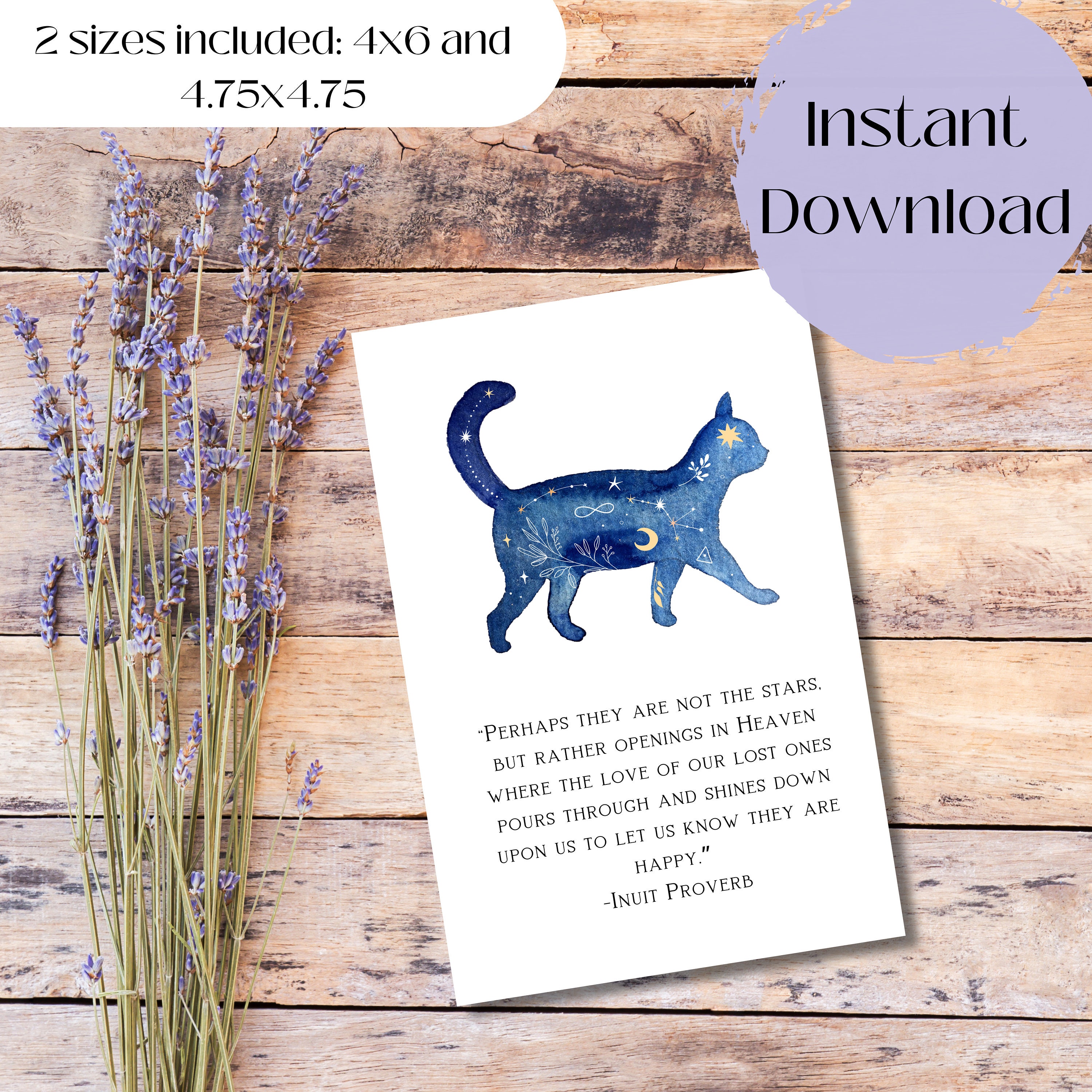 Printable Cat Sympathy Card for Loss of Pet, Pet Sympathy Card - Etsy