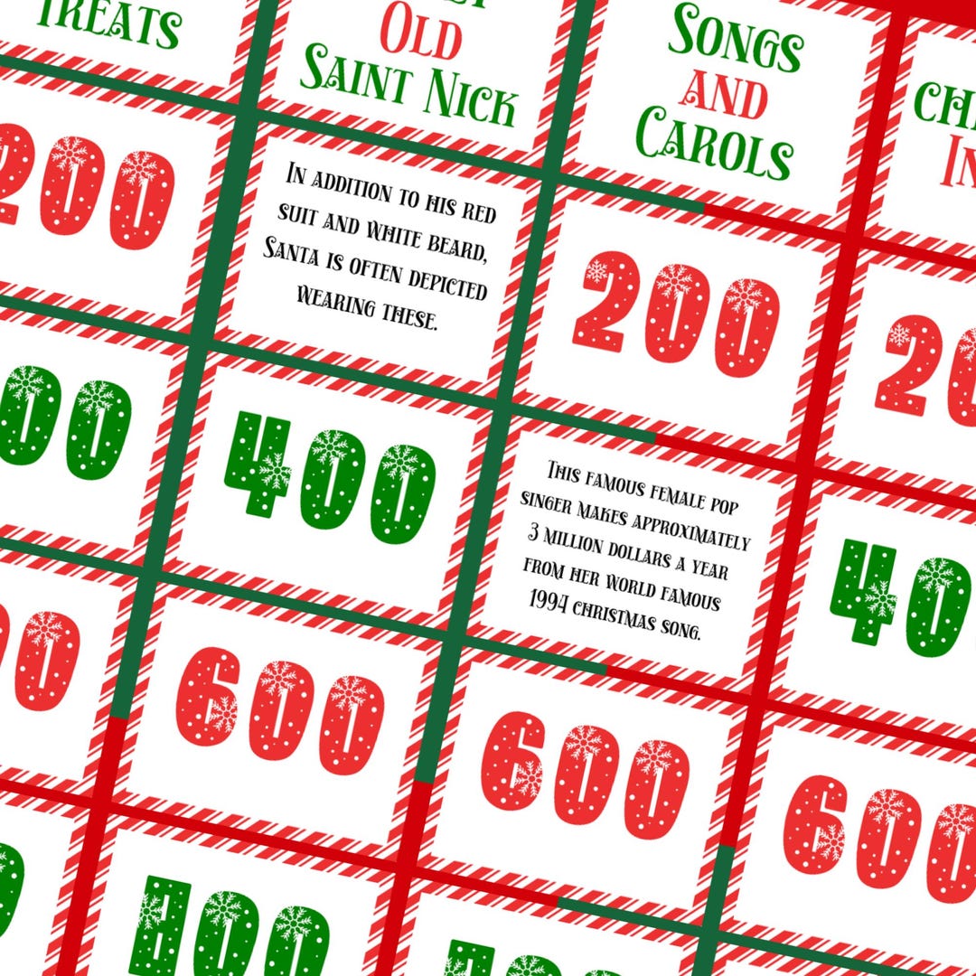 Christmas Jeopardy Game, Holiday Party Game, Office Christmas Party ...