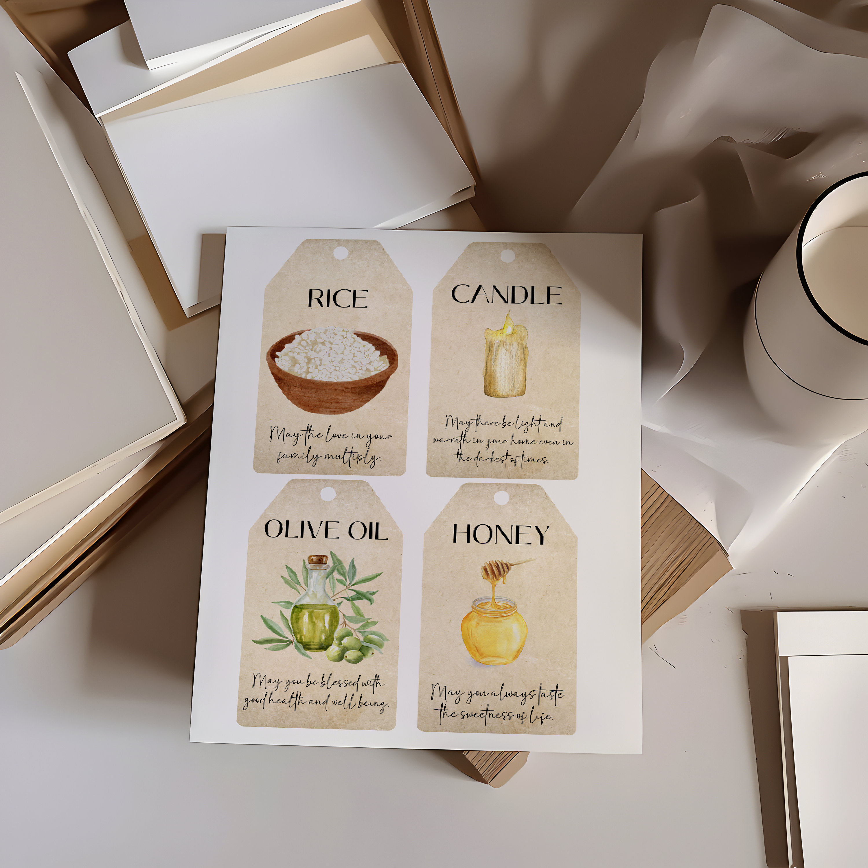 Printable Housewarming Blessing Gift Tags for New Homeowners Gift ...