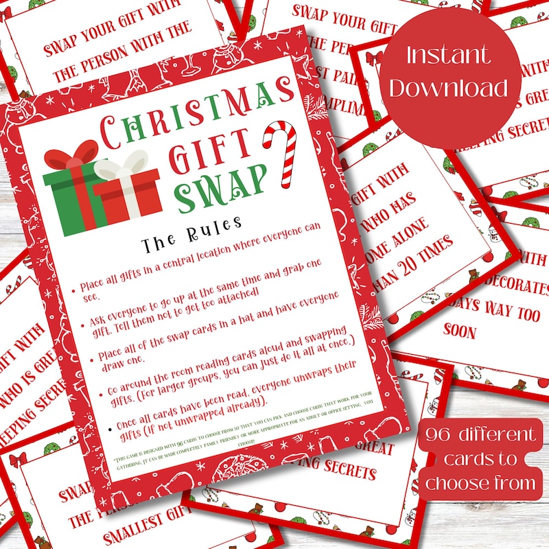 Yankee Swap Printable Numbers - Etsy
