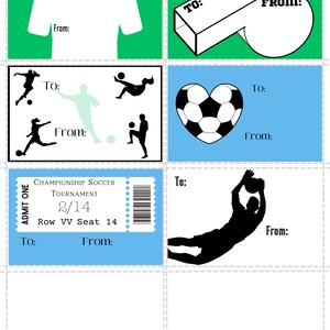 Printable Soccer Valentine Cards for Kids Classroom Exchange, Digital ...