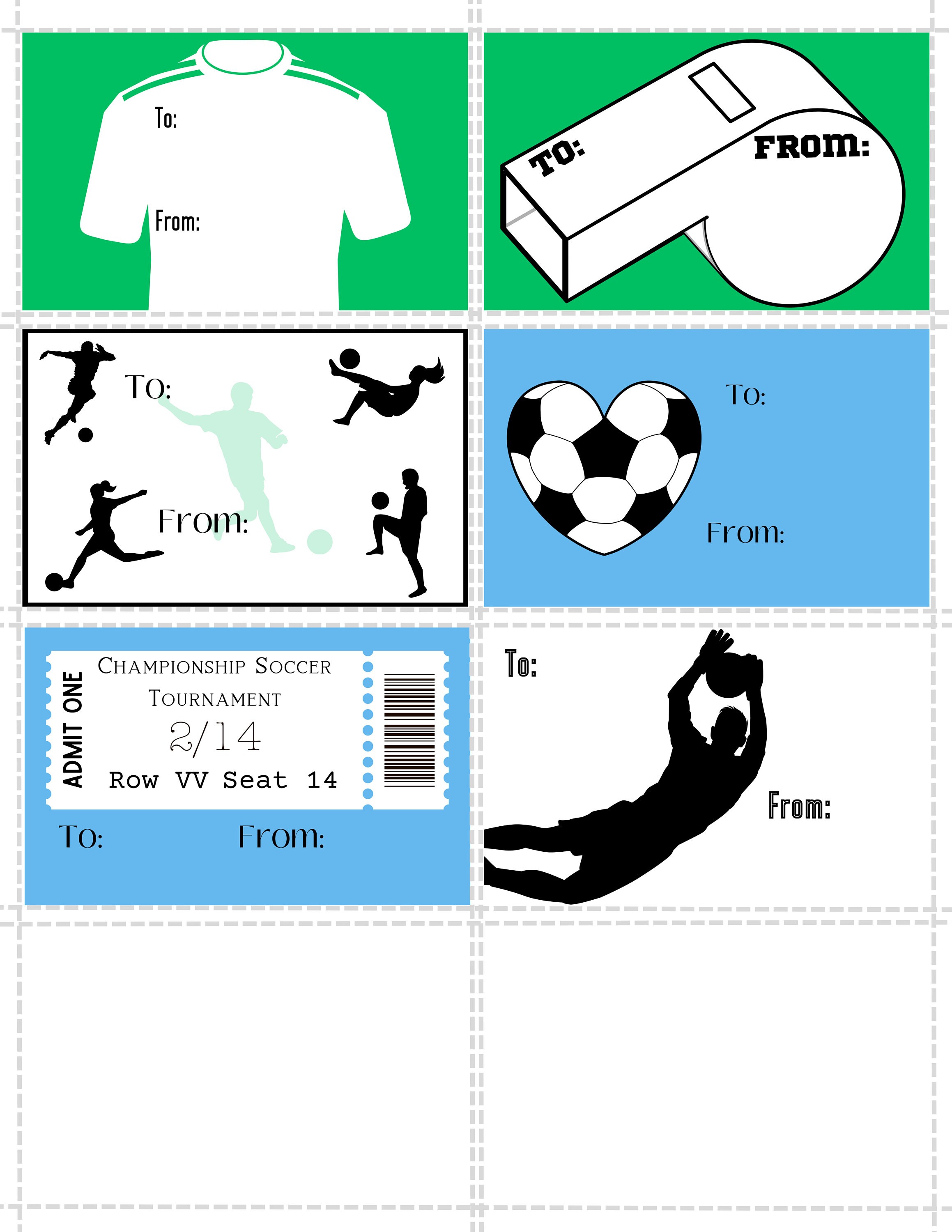 Printable Soccer Valentine Cards for Kids Classroom Exchange, Digital ...