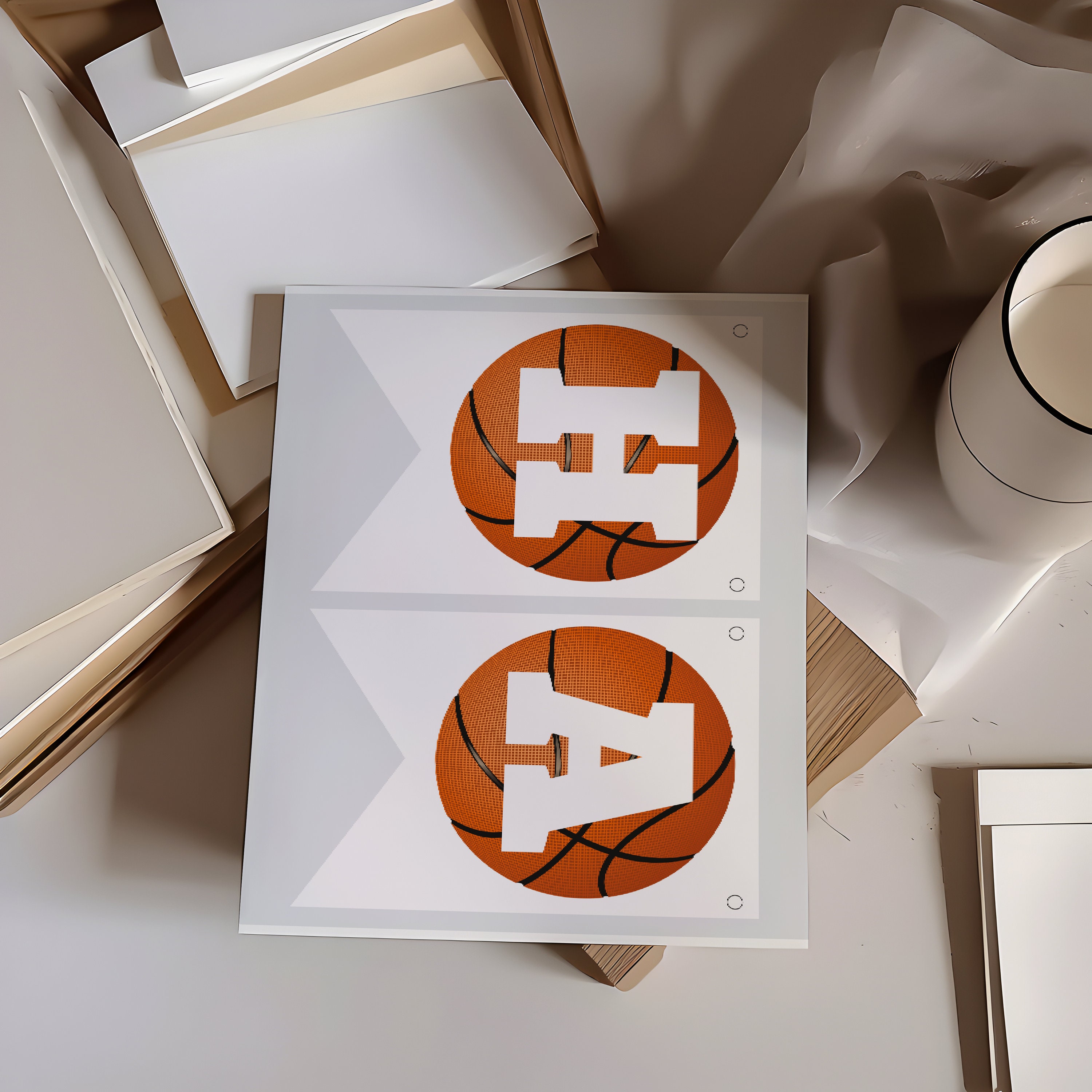 Printable Personalized Basketball Banner, All Letters and Numbers ...