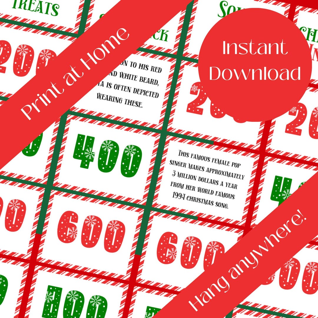 Christmas Jeopardy Game, Holiday Party Game, Office Christmas Party ...
