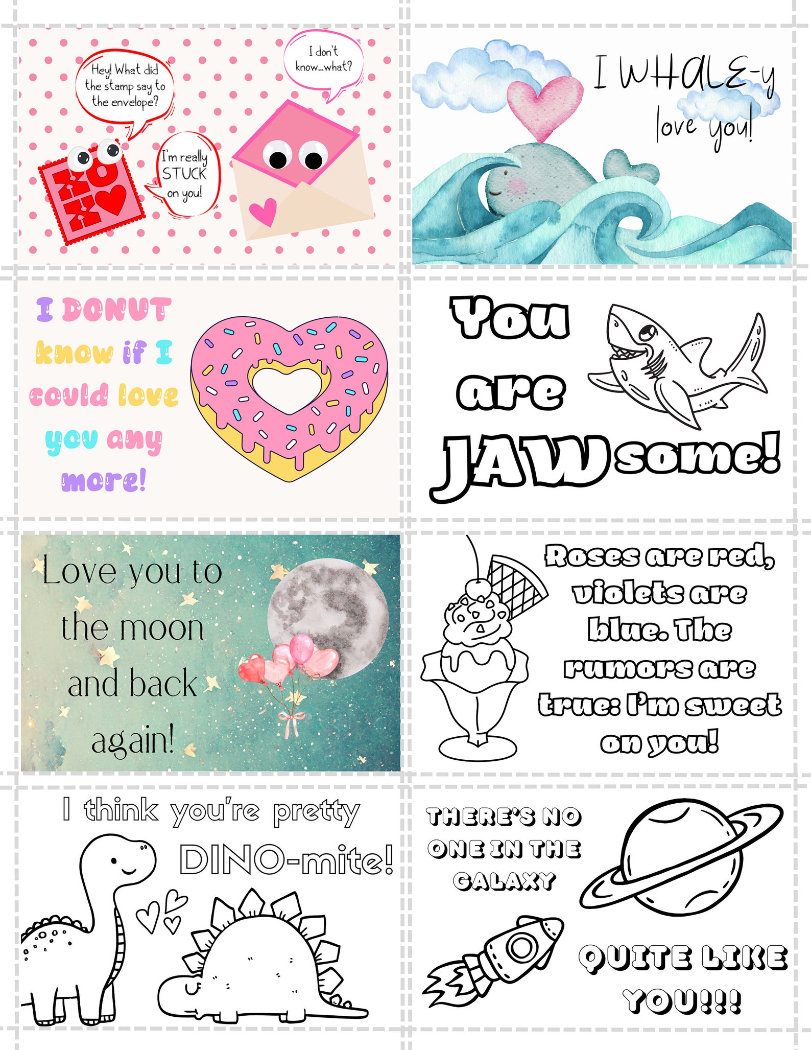 Printable Lunchbox Notes for Kids, Valentine Lunchbox Notes for ...