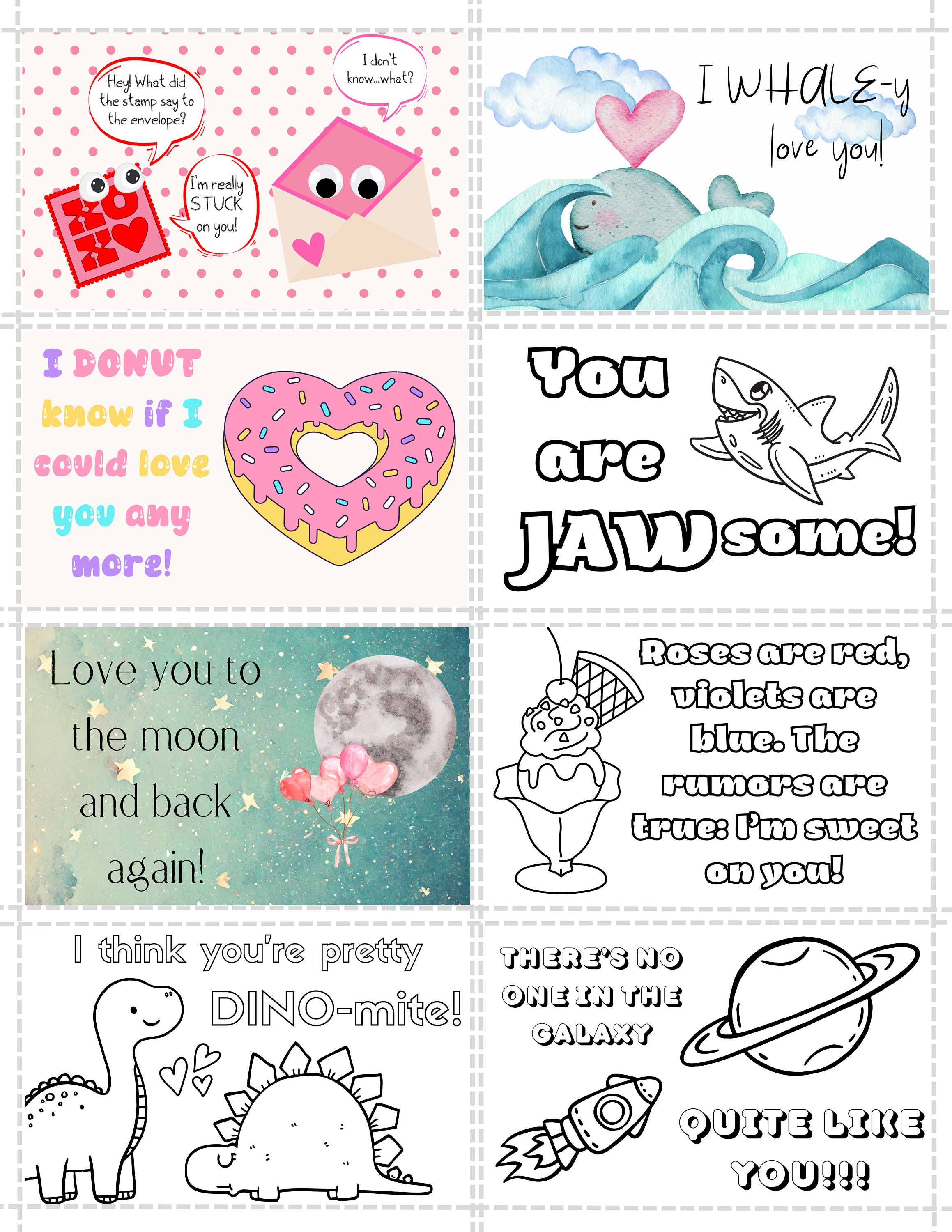 Printable Lunchbox Notes for Kids, Valentine Lunchbox Notes for ...