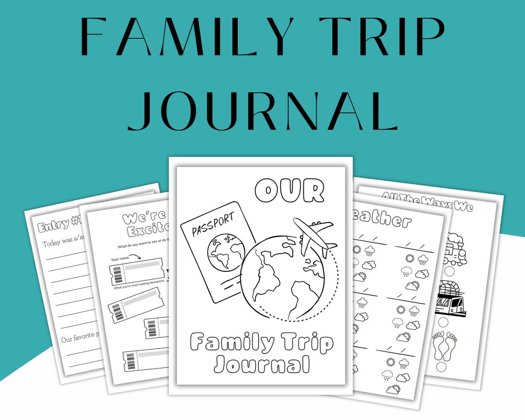 Family Trip Journal, Printable Travel Diary for Family, Children's ...