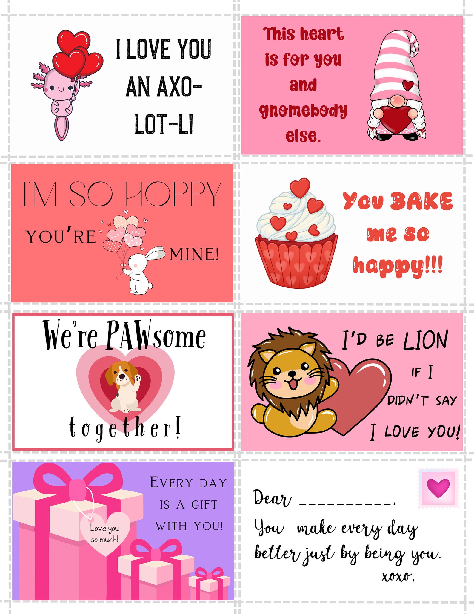 Printable Lunchbox Notes for Kids, Valentine Lunchbox Notes for ...