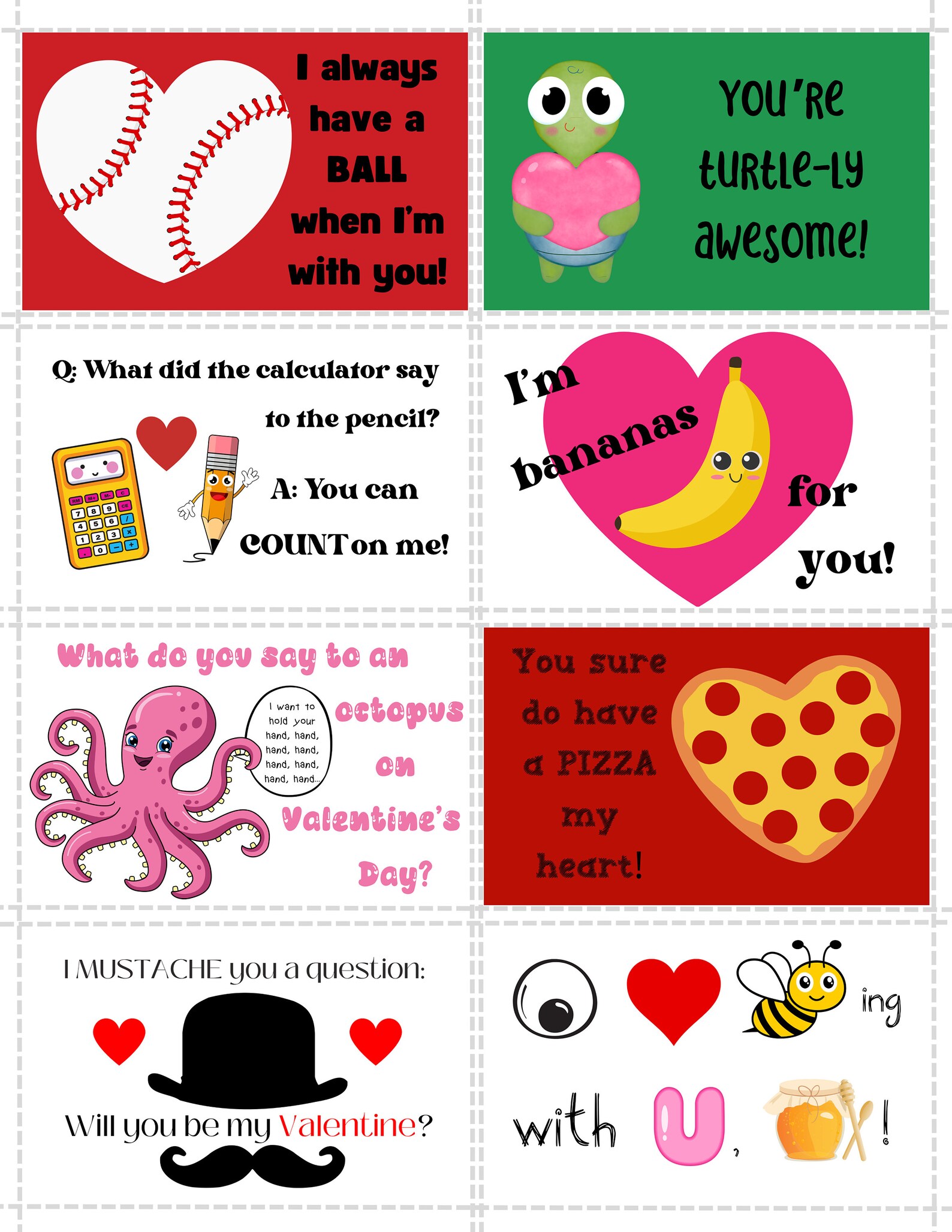 Printable Lunchbox Notes for Kids, Valentine Lunchbox Notes for ...