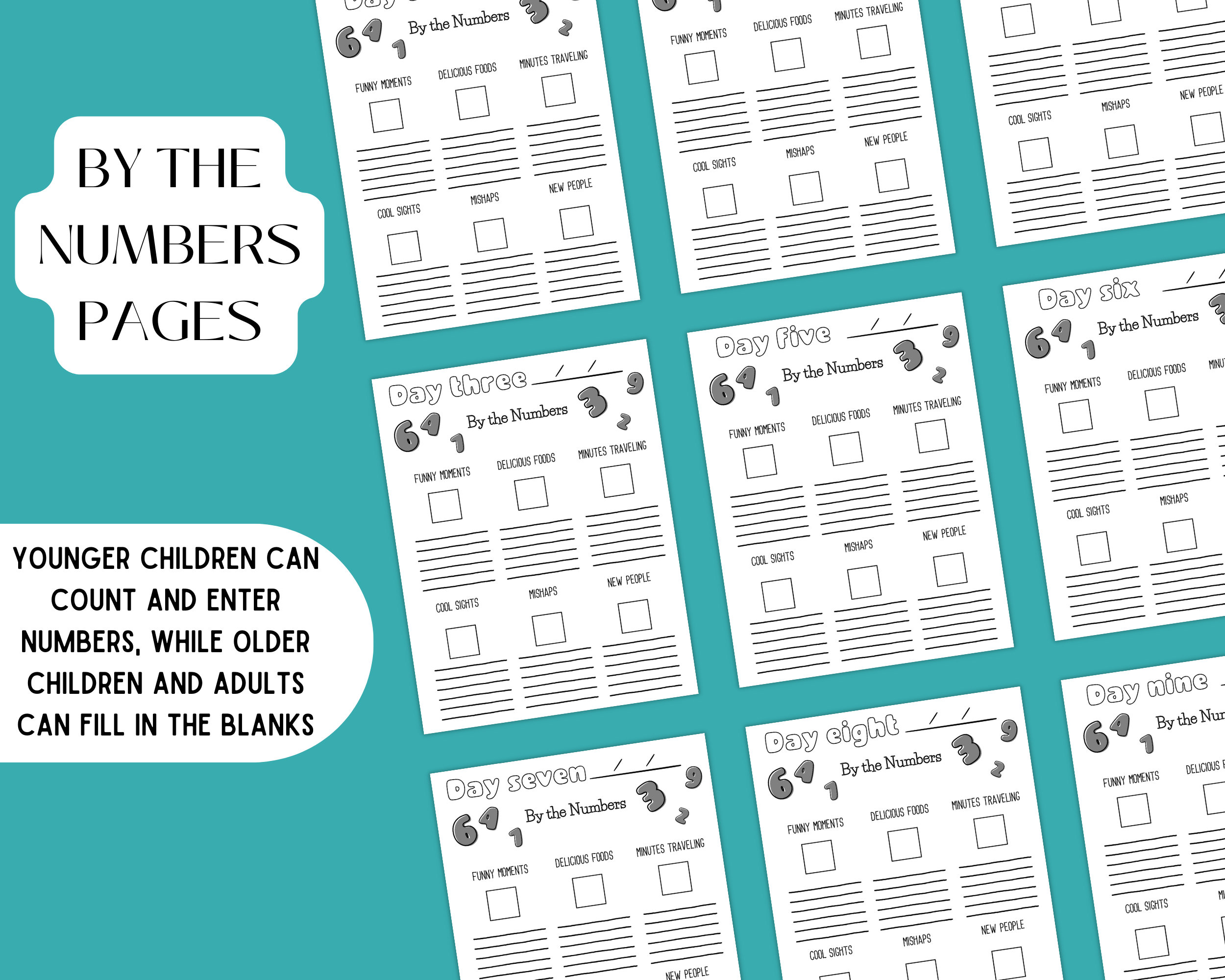 Family Trip Journal, Printable Travel Diary for Family, Children's ...