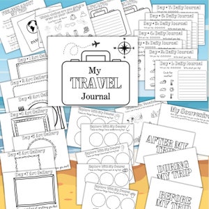 Printable Kids Travel Journal, Travel Diary, Travel Journal Printable ...