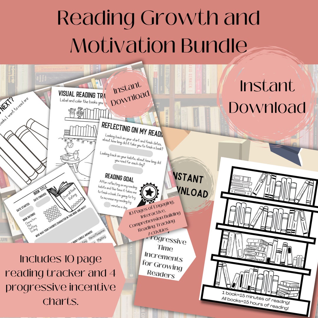 Printable Reading Growth and Motivation Bundle, Includes Reward ...