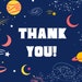Printable Thank You Card, Outer Space Theme, Kids Thank You Card, Kids ...