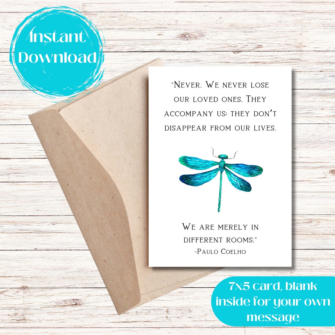 Printable Sympathy Card, for Bereavement and Loss. Words of Comfort and ...