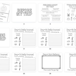 Printable Kids Travel Journal, Travel Diary, Travel Journal Printable ...