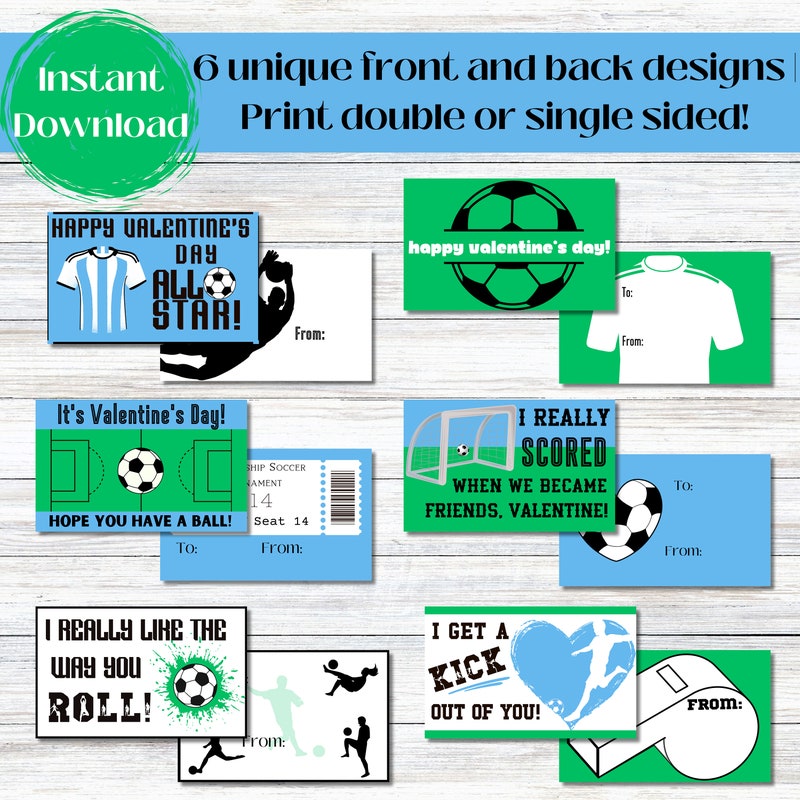 Soccer Valentine - Etsy