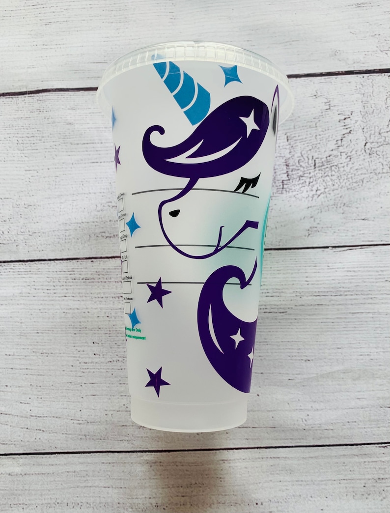 Unicorn Starbucks Cold Cup/ Color Changing Unicorn Cup/ Pink White ...