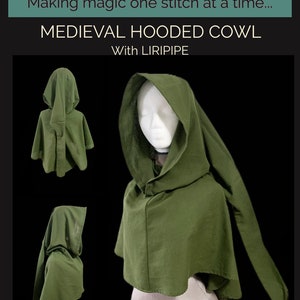 PDF Simple Medieval Hooded Cowl With Liripipe 4723 New Rabbit and Hat Sewing Pattern Renaissance ...