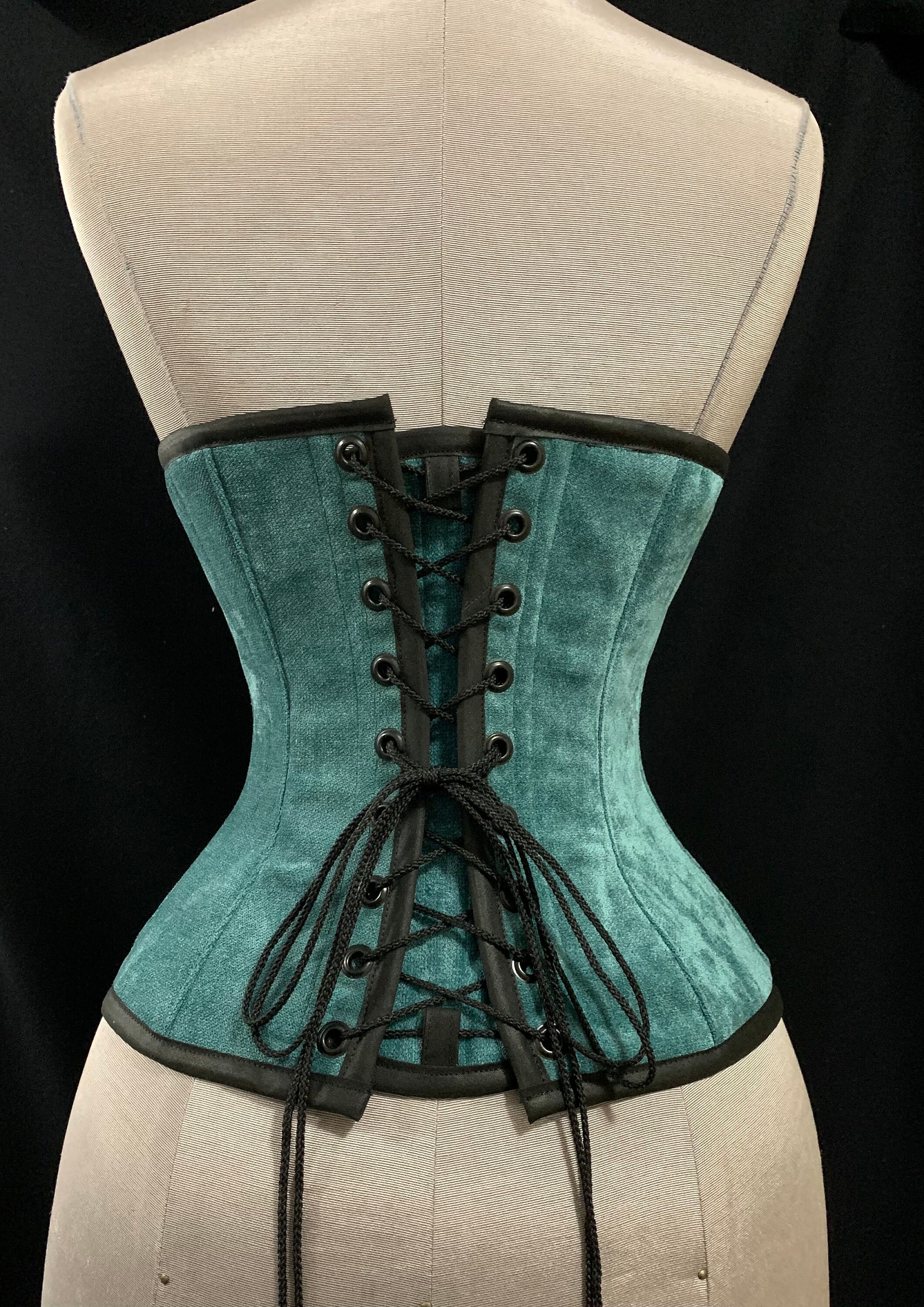 WASPIE Steel Boned Under-Bust Corset with Modesty Panel 1621 | Etsy