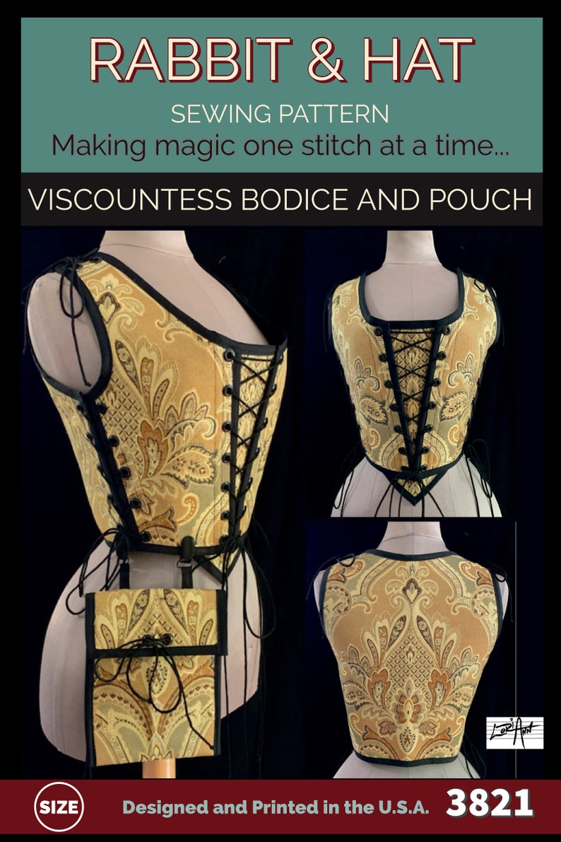 PDF Size 5X Viscountess Medieval Bodice With Stomacher Panel - Etsy