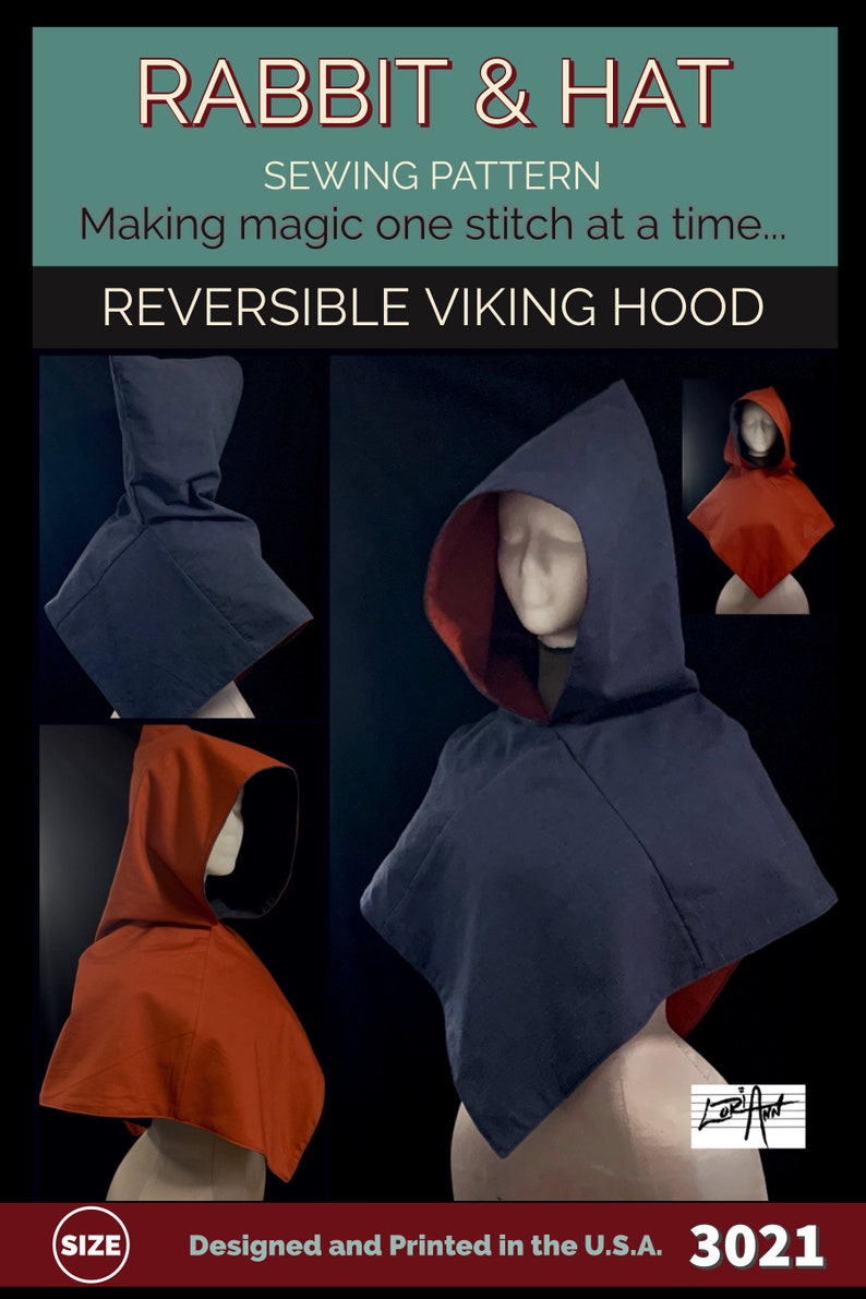 PDF All Sizes - MENS Viking Hood Medieval Renaissance Garb Hoodie 3021 ...