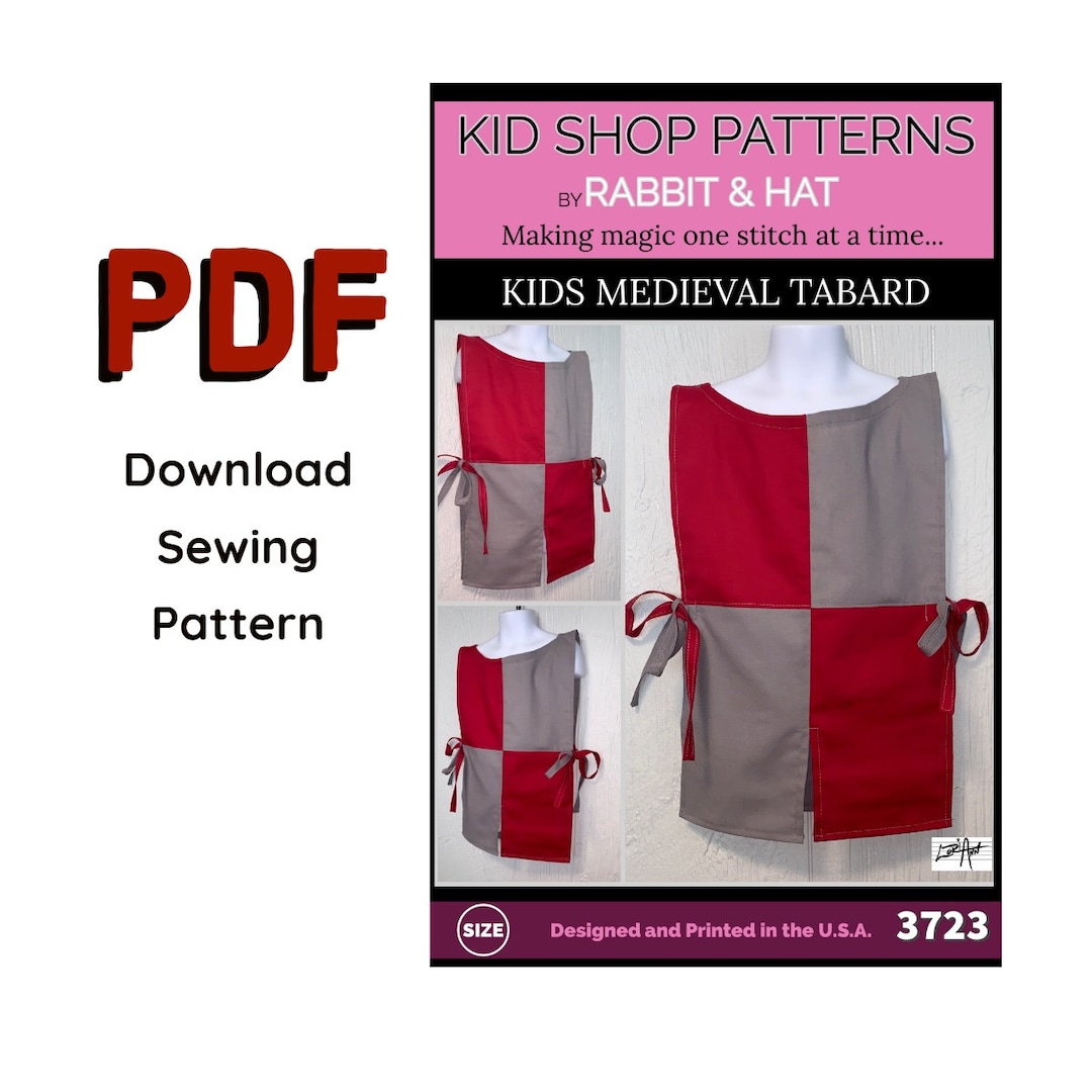 PDF Size SMALL 4T KIDS 3723 Knight Medieval Tabard New Rabbit and Hat ...