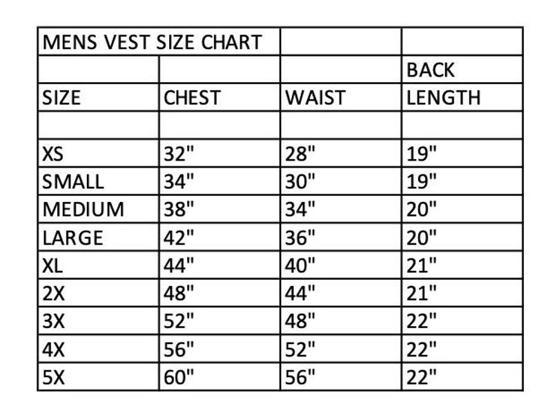 PDF Size 3X MENS Adjustable Pointed Hoodie Hooded Vest 722 New Rabbit ...