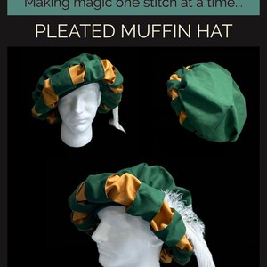 Pleated MUFFIN Hat 4224 New Rabbit and Hat Sewing Pattern - Bard Cap ...