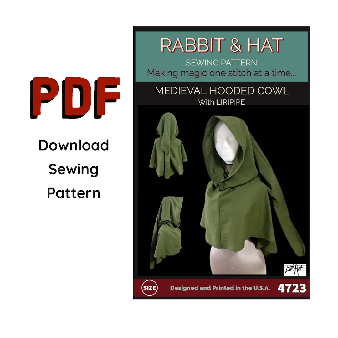 PDF Simple Medieval Hooded Cowl With Liripipe 4723 New Rabbit and Hat ...