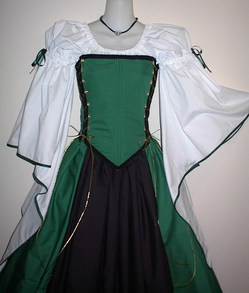 PDF Size 3X Medieval Lady Triple Tie Bodice, Dagget Sleeve Fantasy ...