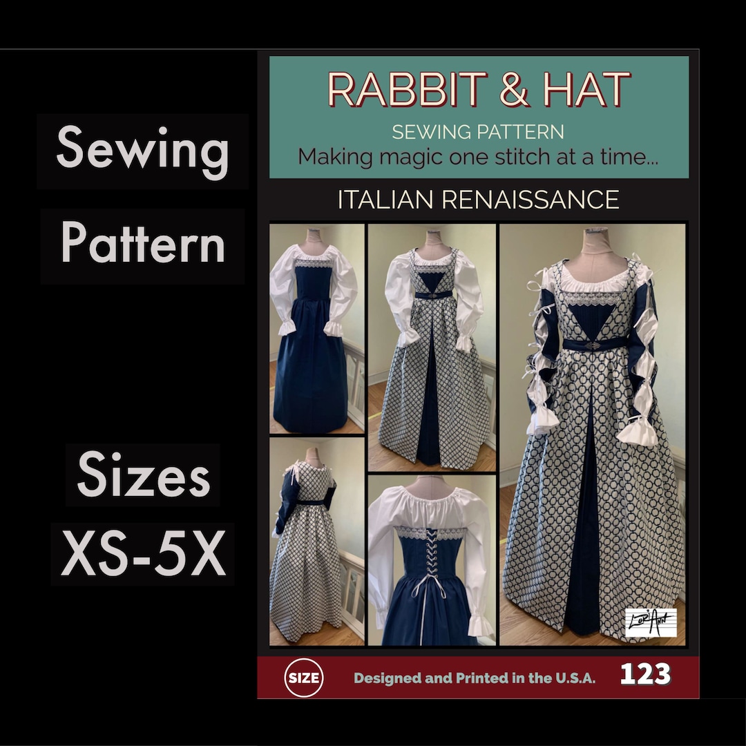 Italian Renaissance 123 Rabbit and Hat Patterns Includes Chemise Top ...