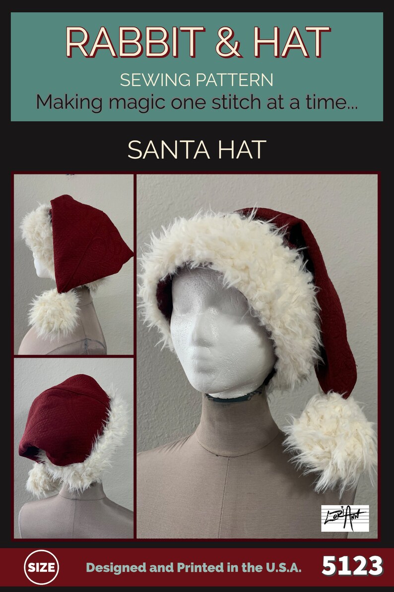 PDF Size LARGE Men's Vintage Santa Suit 5023 New Rabbit and Hat Sewing ...