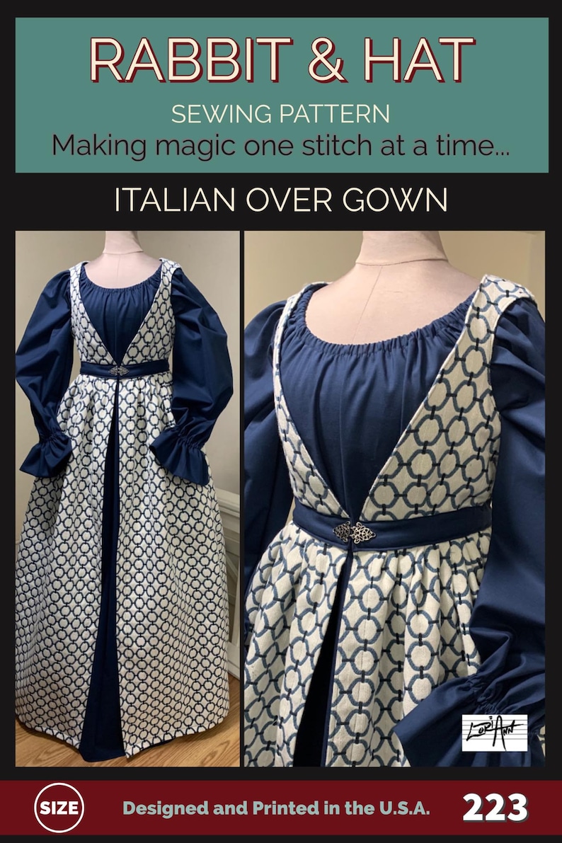 Italian Over Gown 223 Rabbit and Hat Patterns Includes Over - Etsy