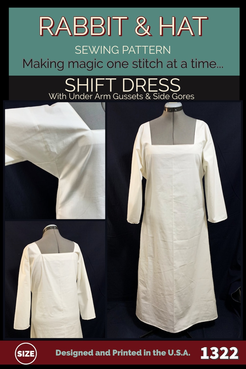 PDF 3X Shift Dress Chemise Gown Tudor Medieval Renaissance - Etsy