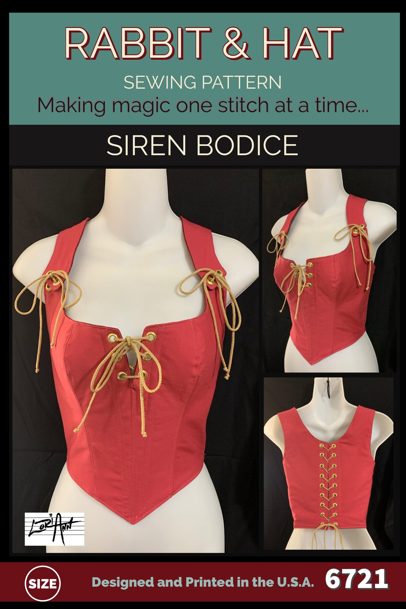 PDF LARGE Medieval Siren Bodice With Adjustable Strap 6721 New Rabbit ...