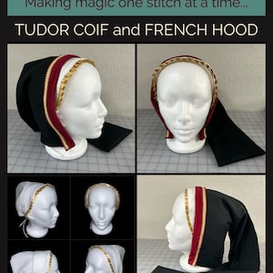 PDF Tudor Coif Cap and French Hood 2924 New Rabbit and Hat Sewing Pattern - Medieval Renaissance ...