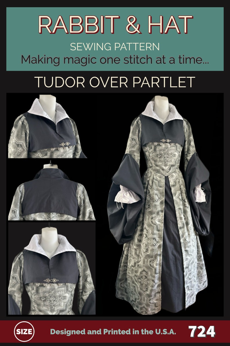 PDF Size XL Tudor Over Partlet 724 New Rabbit and Hat Sewing Pattern ...