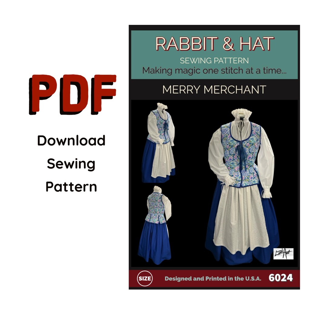 PDF LARGE Merry Merchant Bundle 6024 Rabbit & Hat Sewing Pattern ...