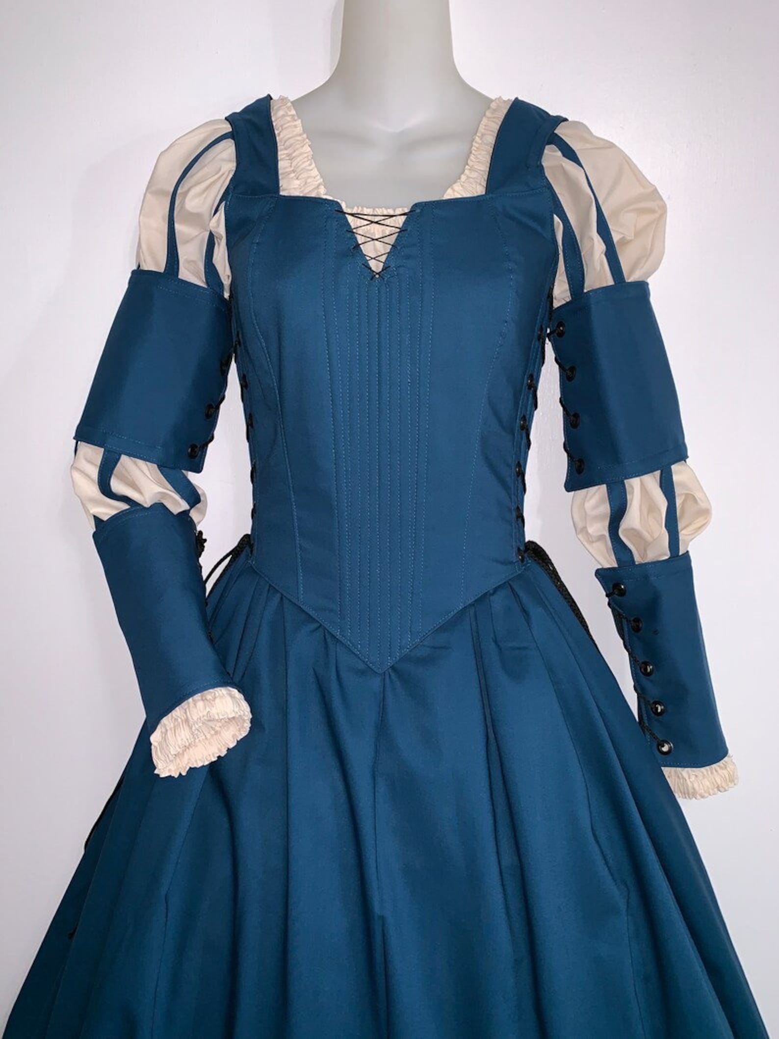 Medieval Ever After Bodice With Arm Bracers Chemise Top - Etsy