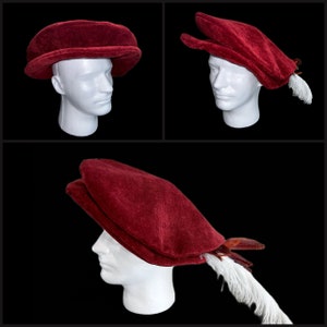 Tudor Flat Cap Hat 3124 New Rabbit and Hat Sewing Pattern Renaissance ...