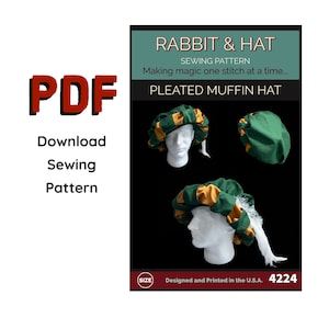 PDF Pleated MUFFIN Hat 4224 New Rabbit and Hat Sewing Pattern - Bard ...