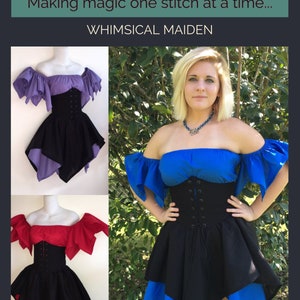 PDF Size LARGE Whimsical Maiden Fairy Cuff Sleeve Top, Handkerchief ...