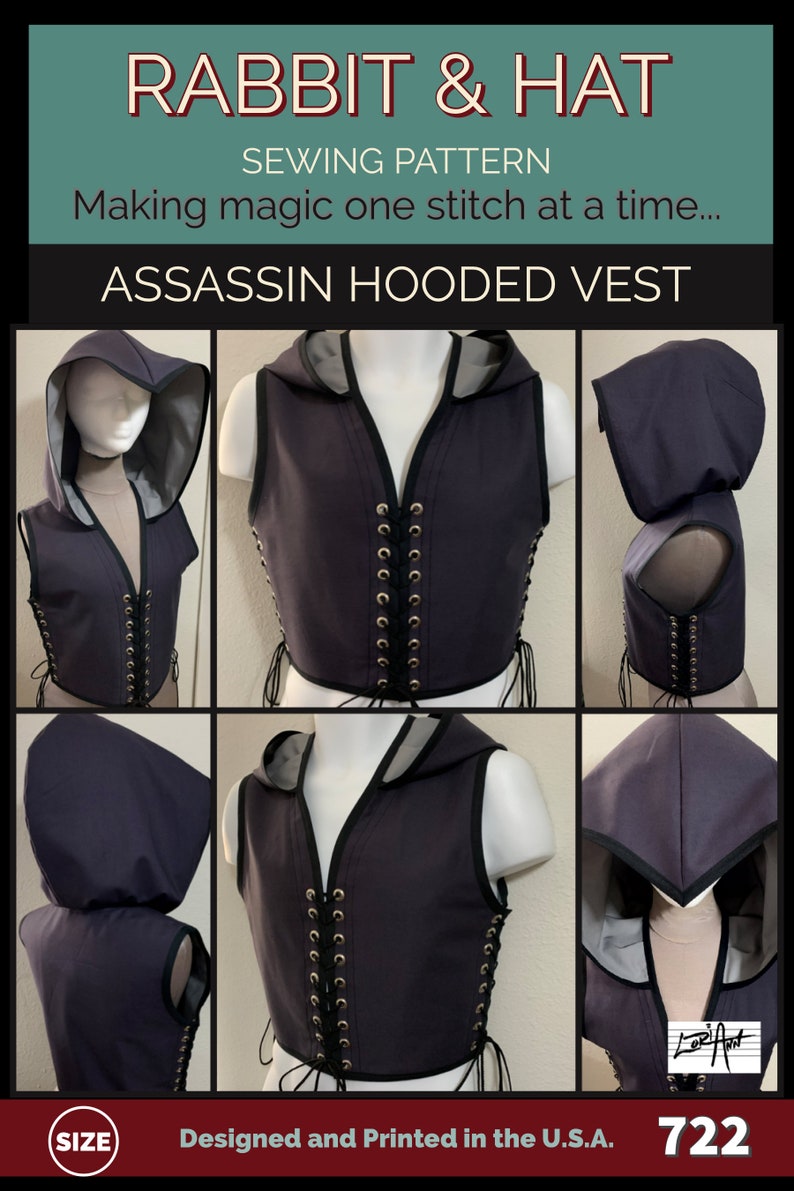 PDF Size 3X MENS Adjustable Pointed Hoodie Hooded Vest 722 New Rabbit ...
